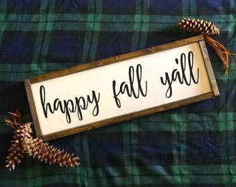 Happy fall sign | Etsy