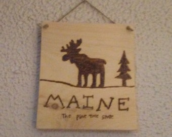 Moose wood burning | Etsy