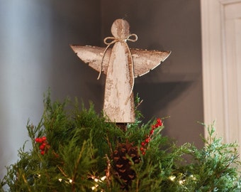 Joy Lace Angel Tree Topper With Gold Halo