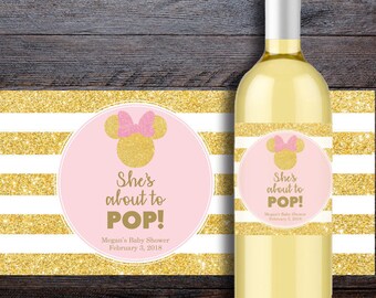 Minnie mouse labels | Etsy