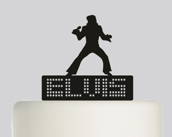 Elvis cake topper | Etsy