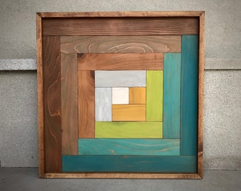 Wood quilt block | Etsy