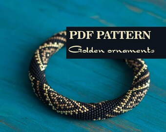 PDF pattern for crochet bracelet Seed bead crochet rope