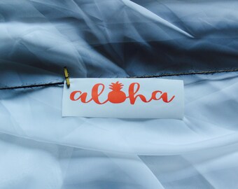 Aloha Pineapple Sticker Hawaii Sticker Pineapple Sticker