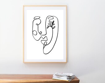 One line drawing | Etsy