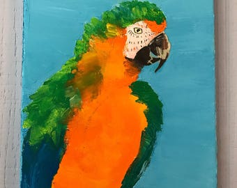 Parrot painting | Etsy
