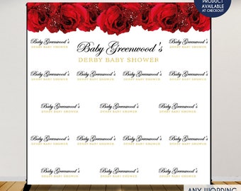 Red gold baby shower | Etsy