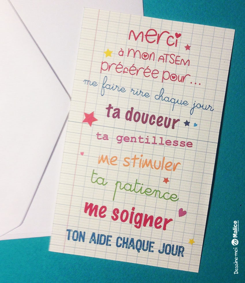 ATSEM carte merci carte cadeau atsem