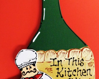 FAT CHEF Kitchen Rules SIGN Bistro Style Cucina Wall Plaque