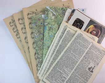 Old book pages | Etsy