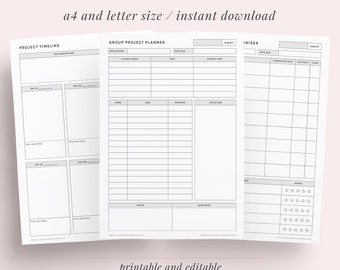 Student Note Taking Template Printable Pack A4 A5 and