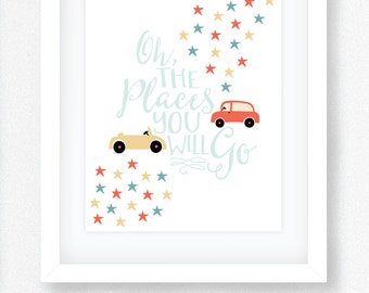Oh the places you'll go mountains printable wall art