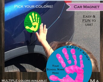 Safety Spot Kids Hand Car Magnet/ Toddler Child Handprint Car