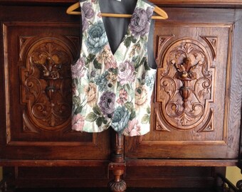 Floral vest | Etsy