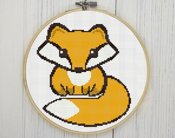 Fox cross stitch | Etsy