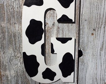 Cow print letters | Etsy