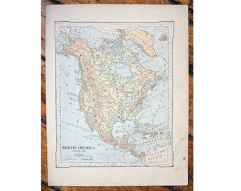 Vintage Map of United States America Recreational Touring