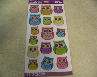 Owl stickers | Etsy