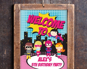 Superhero door sign | Etsy