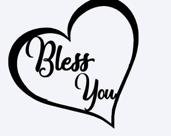 Bless you decal | Etsy