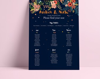 Wedding table plan | Etsy