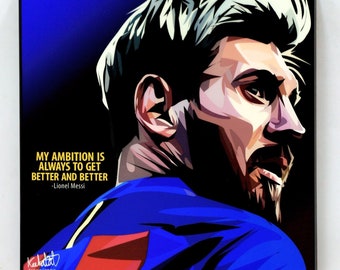 Messi wall decals | Etsy