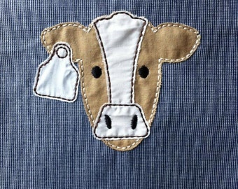 Cow applique pattern | Etsy