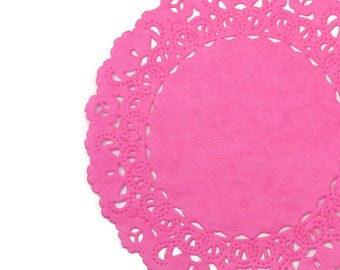 Pink paper doilies | Etsy