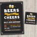 Cheers & Beers to 30 Years Milestone Birthday Invitation