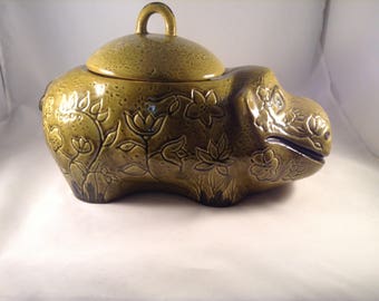 Hippo cookie jar | Etsy