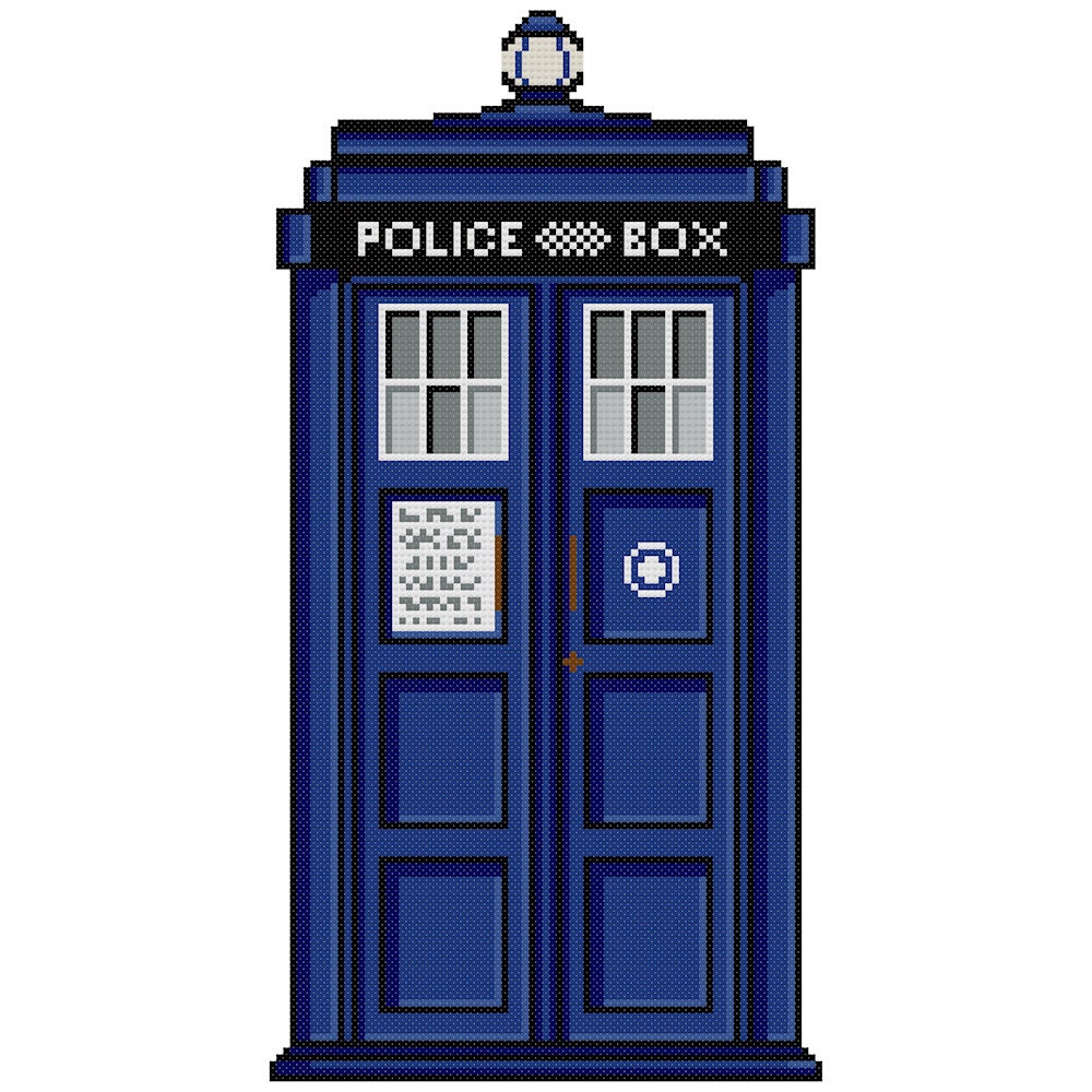 TARDIS Doctor Who Cross Stitch Pattern