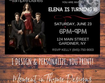 Vampire invitations | Etsy