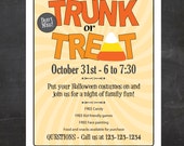 Items similar to Trunk or Treat Halloween Event Flyer - Custom ...