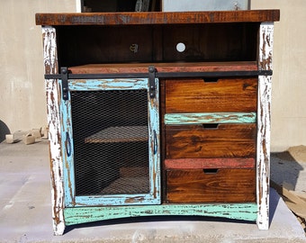 Rustic tv stand | Etsy