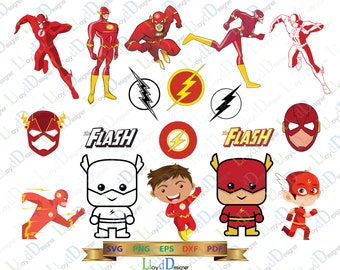 Flash superhero svg | Etsy