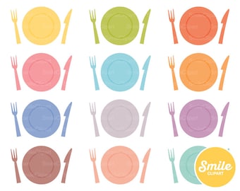 Silverware clip art | Etsy