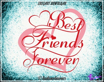 Best friends heart svg | Etsy