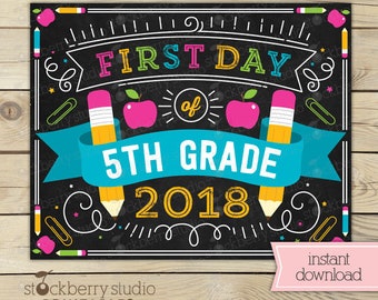 5th grade sign | Etsy