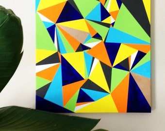 Geometric painting | Etsy