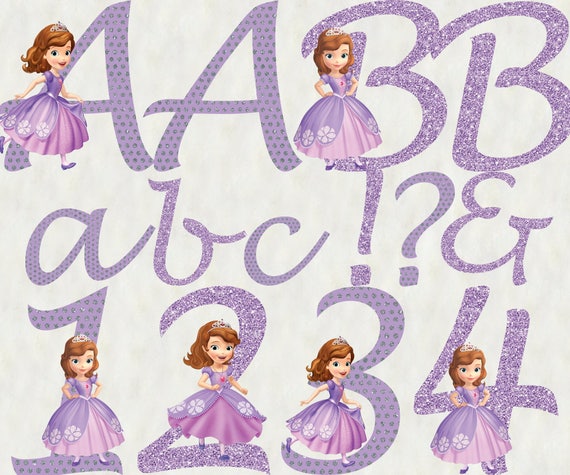 Sofia the First Alphabet | Instant Download | Digital Letters and ...