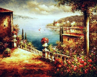 Island View Abstract Original Acrylic painting