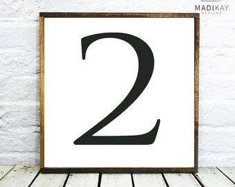 Table number frame | Etsy
