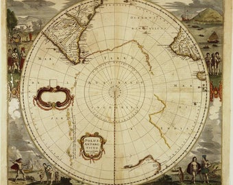 Antarctica map | Etsy