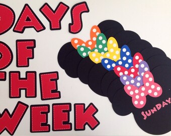 Kindergarten Preschool Disney Seasons Chart Cards Mickey and