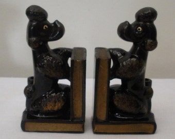 Poodle bookends | Etsy