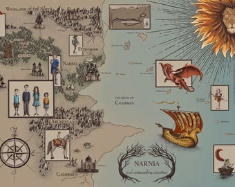 Narnia map | Etsy