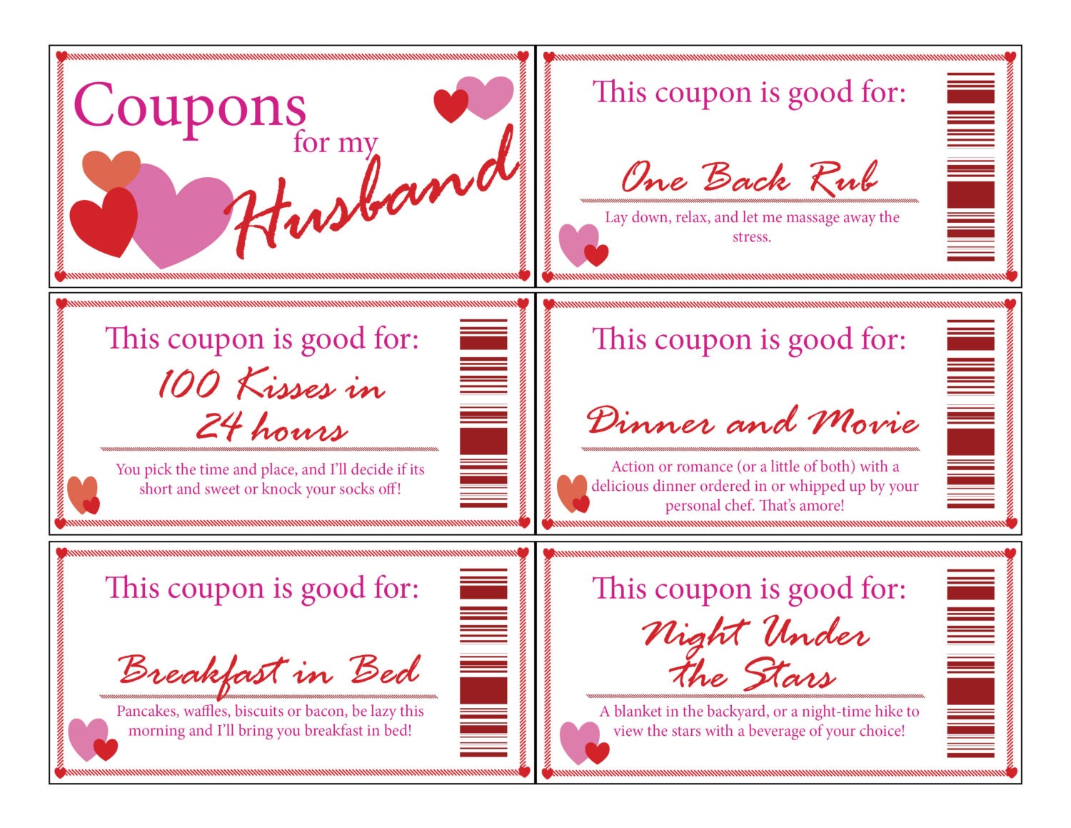 Husband Love CouponsPrintableDigitalStocking Husband Love CouponsPrintableDigitalStocking