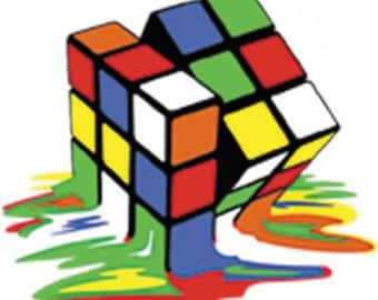 Melting rubiks cube | Etsy