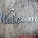 Metal Welcome Sign Metal Wall Art Monogram Metal Art Metal