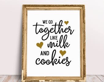 Milk and cookies | Etsy